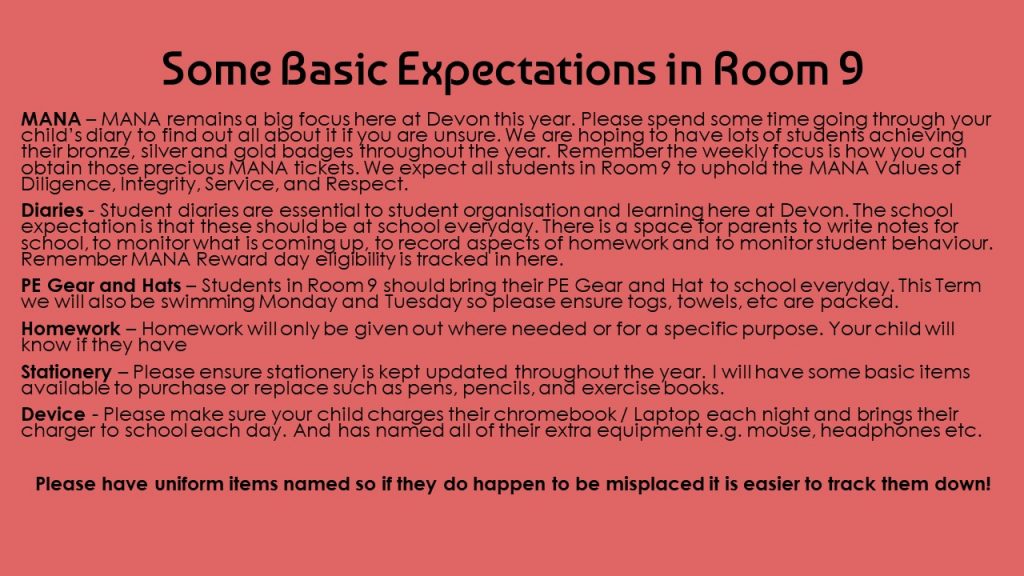Room 9 Devon Intermediate School