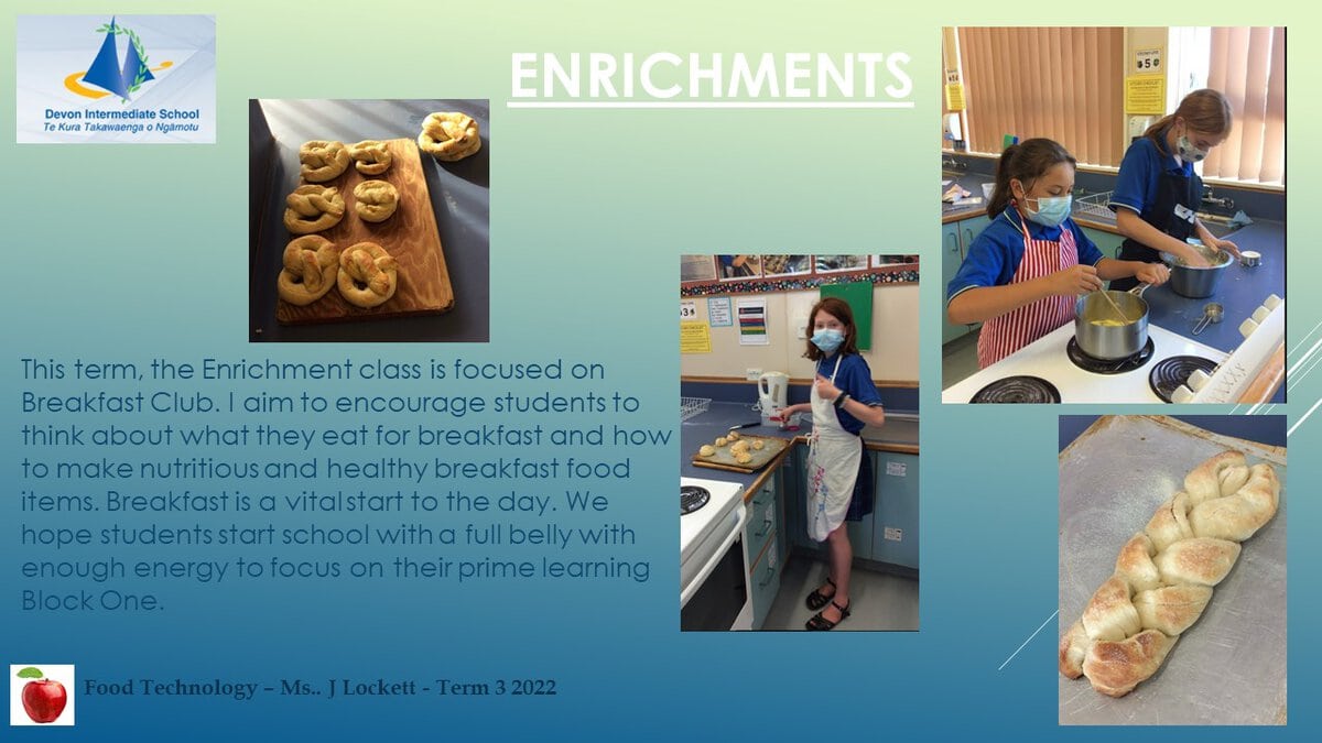 Food Technology Devon Intermediate School