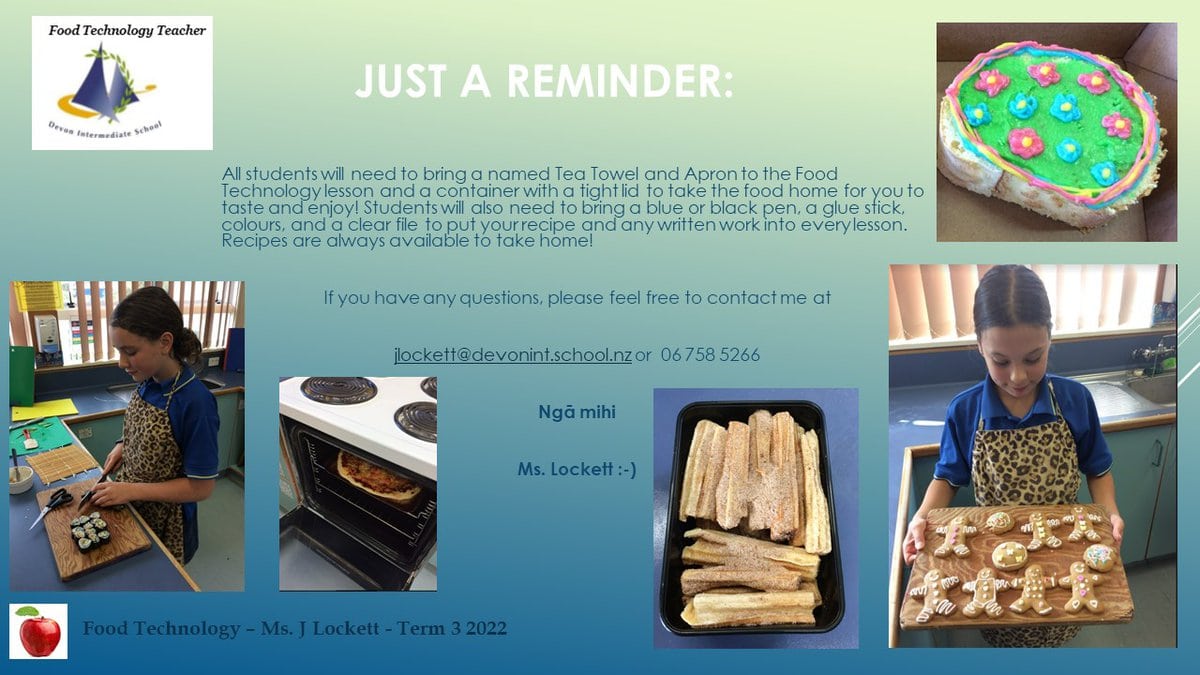 Food Technology Devon Intermediate School